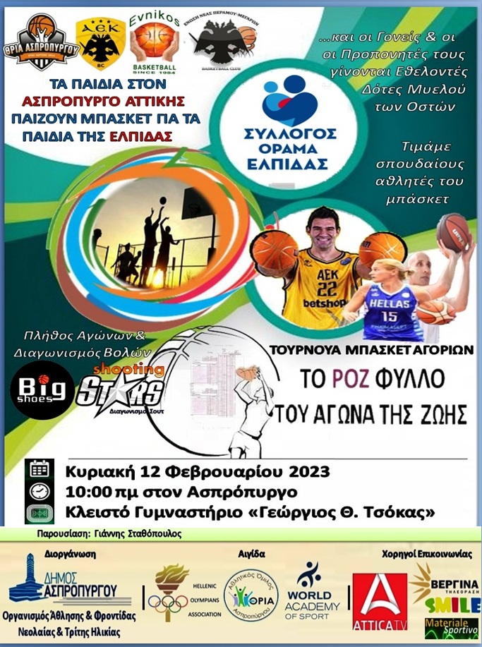 Στο Κλειστό Γυμναστήριο Ασπροπύργου «Γεώργιος Θ. Τσόκας» το Τουρνουά ...